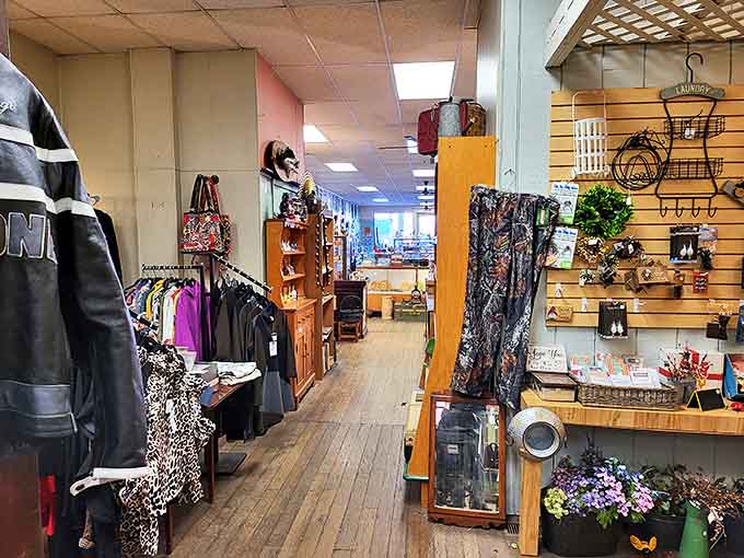 Fashion through the decades hangs in suspended animation, waiting for vintage enthusiasts to give these garments second lives at special occasions.