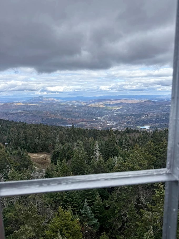 Moody clouds create dramatic shadows across the valley, nature's own light show that changes by the minute. No tickets required.
