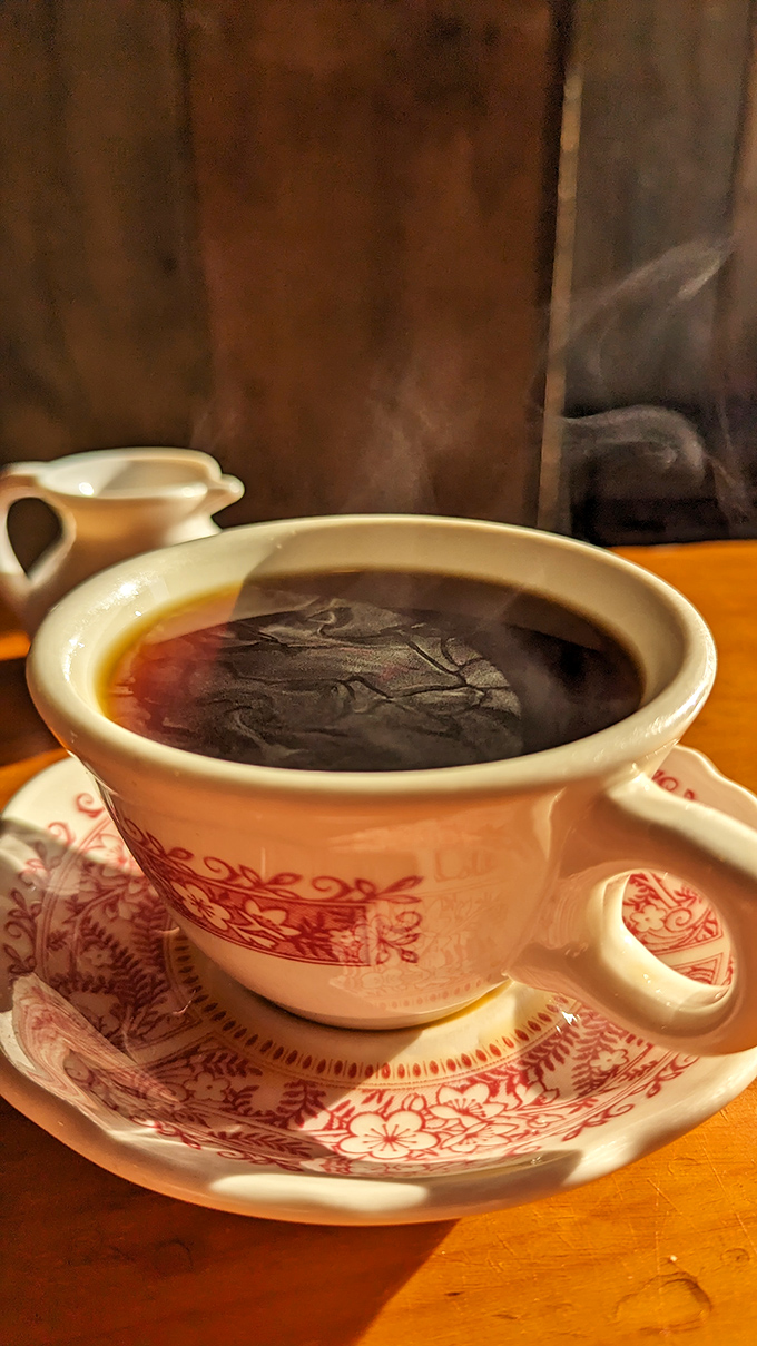 Steam rises from a cup of coffee so good you'll contemplate moving to Vermont just to have it every morning.