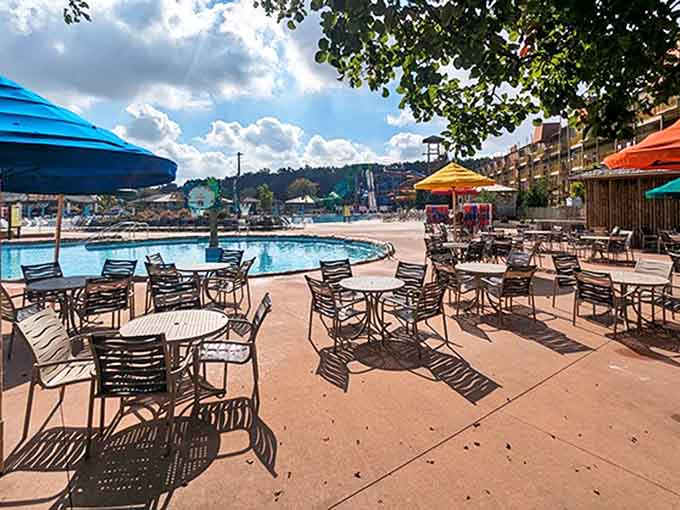 The resort's architecture creates a backdrop for aquatic memories &ndash; each balcony overlooking a world of splashing fun.