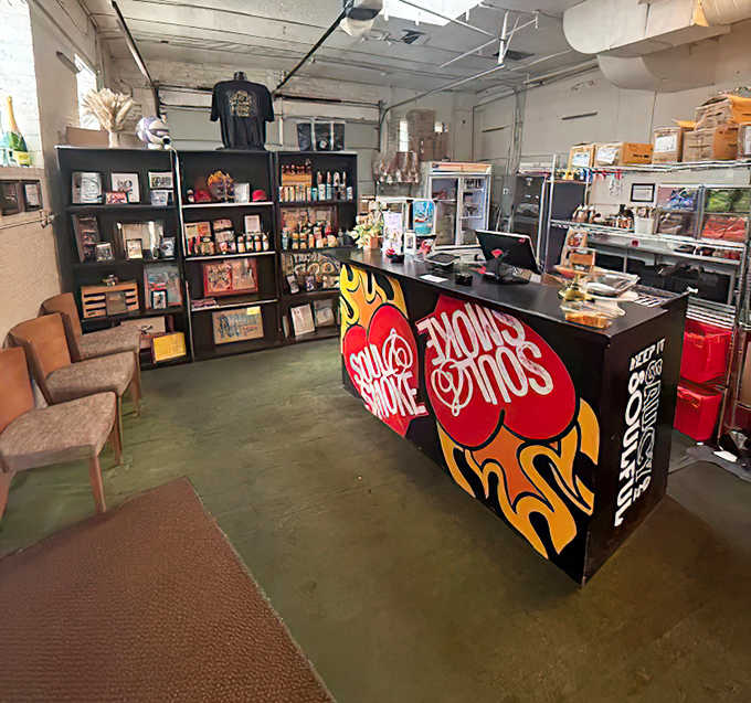 Command central for smoke-kissed delights! The heart of operations where barbecue dreams are packaged up and handed over to eager hands.