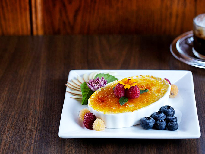 Cr&egrave;me br&ucirc;l&eacute;e with that satisfying caramelized crack is proof that sometimes the classics become classics because they're absolutely perfect as is.