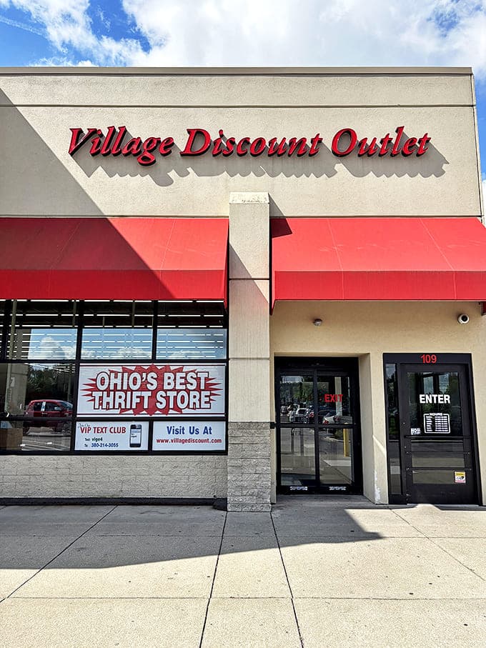 "Ohio's Best Thrift Store" isn't just marketing &ndash; it's a promise. The modest storefront gives no hint of the treasure cave waiting beyond those glass doors.