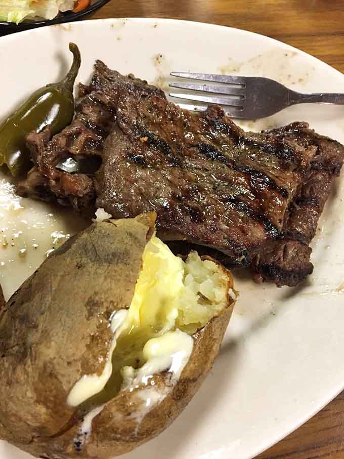 When your steak dinner looks this good, you know you've found a place that takes its meat seriously, very seriously indeed.