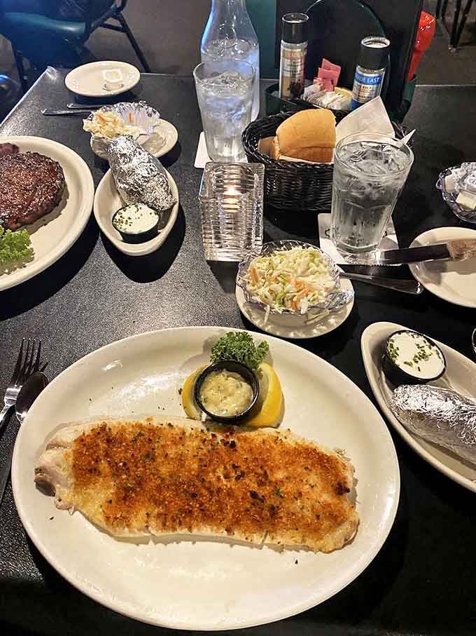 Lake-to-plate perfection with a golden parmesan crust that shatters delicately, revealing the pearly flesh of Michigan's favorite fish.