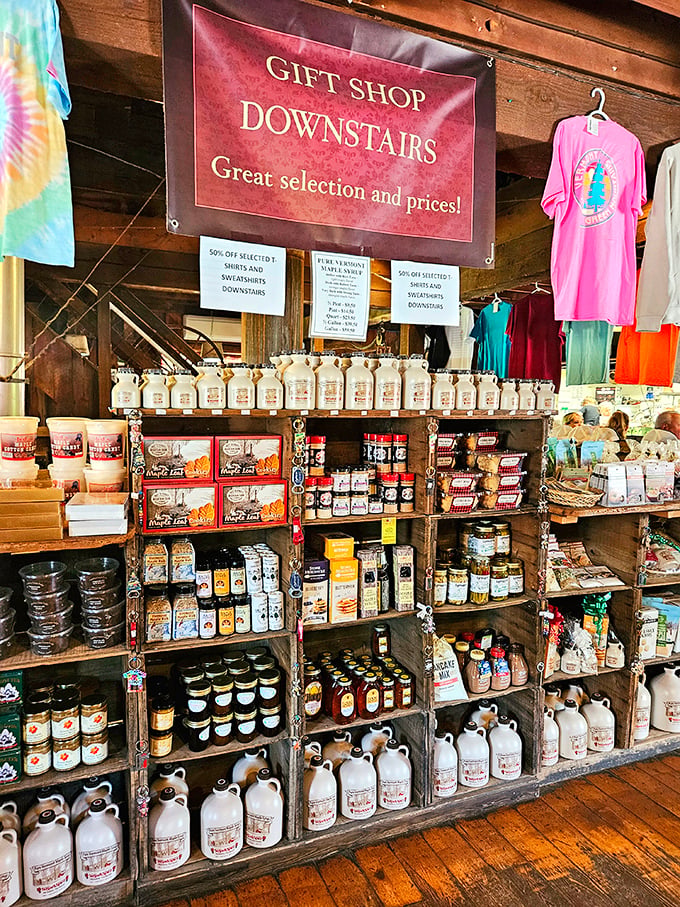 The downstairs gift shop offers maple treasures that let you take Vermont's liquid gold home &ndash; if they survive the car ride.