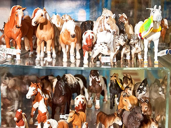 The horse figurine collection showcases remarkable craftsmanship, with each equine sculpture capturing the majesty and spirit of these beloved animals.