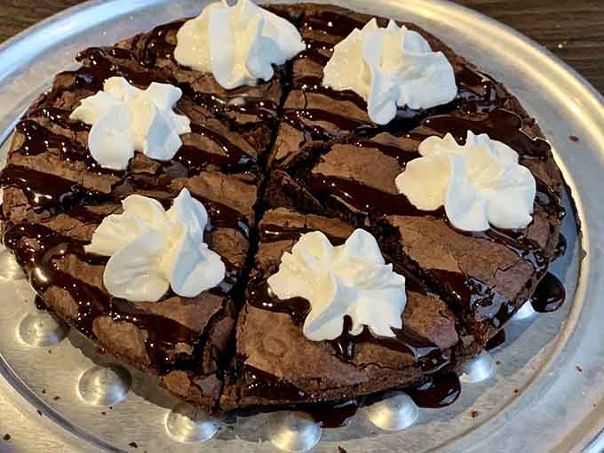 Chocolate pie topped with whipped cream for when you need dessert despite being completely full.