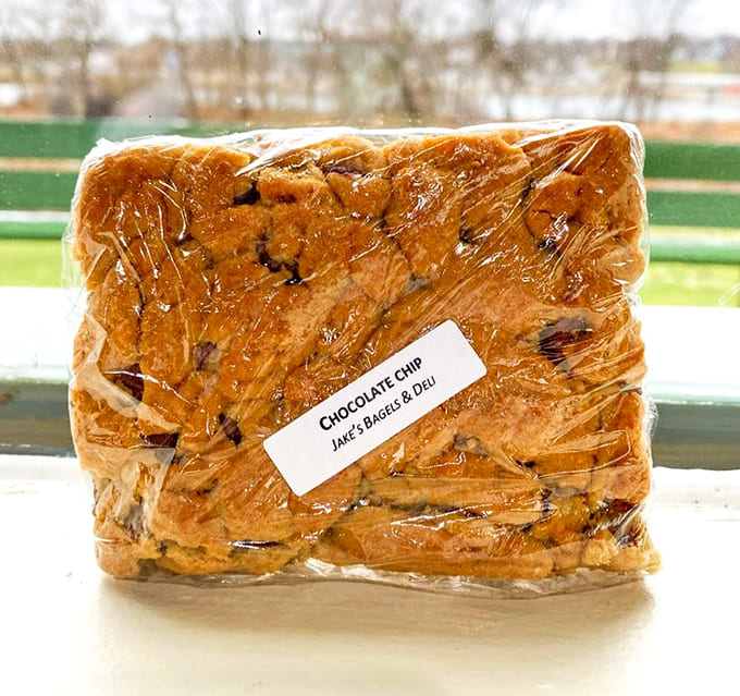 These chocolate chip cookie bars are dense, chewy, and loaded with enough chocolate to justify calling them a food group.