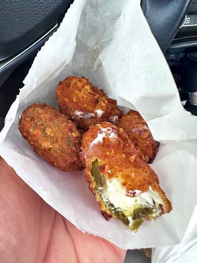 Crispy outside, molten cheese inside, with just enough pepper heat to make you reach for your shake &ndash; these poppers are worth the inevitable finger-burning.