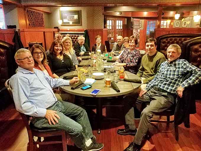 Good food tastes even better when shared with good company around a table at Jensen's.