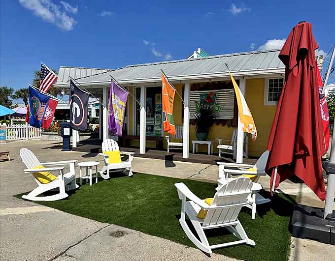 Krazyfish Grille's cheerful exterior hints at the fresh seafood treasures waiting inside this local favorite dining spot.