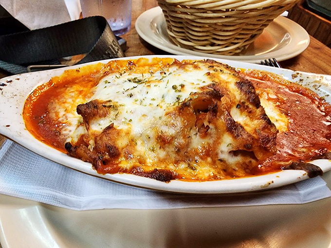 Leonardo's lasagna doesn't just sit on the plate – it commands attention with layers of pasta, cheese, and sauce that would make any Italian grandmother nod in approval.