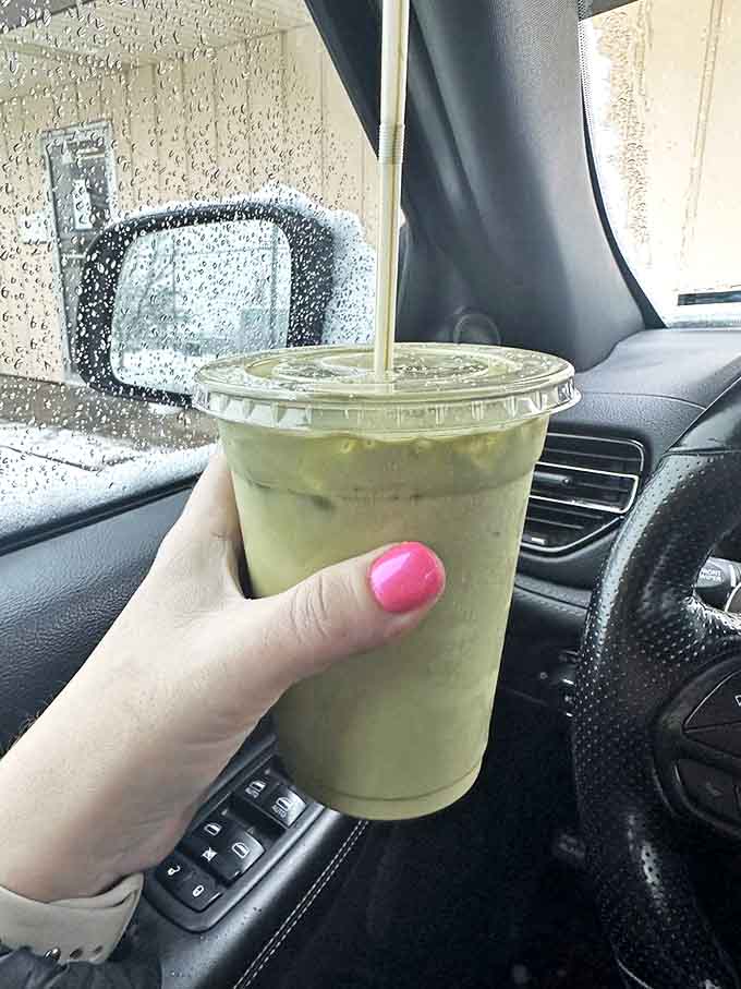 The matcha green tea latte offers a sophisticated counterpoint to sweet indulgences, its earthy complexity cutting through sugar like a velvet bulldozer.