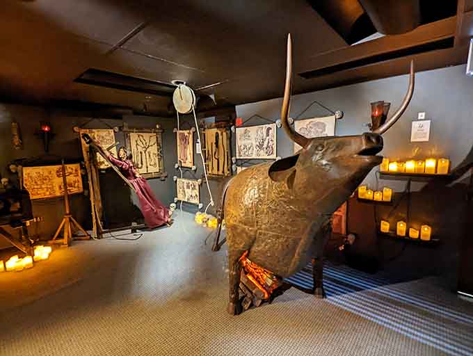 Every corner of this museum reveals another instrument of pain, each more ingeniously cruel than the last, showcasing humanity's darkest creativity.