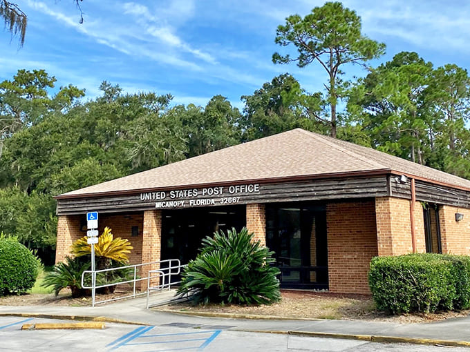 Even Micanopy's post office has character&mdash;a place where mailing a letter might include a 15-minute conversation about your second cousin's garden.