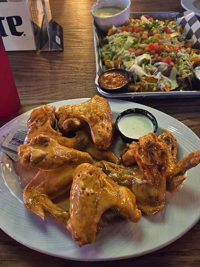 Wings glazed to perfection, ready to make your napkin collection grow exponentially.