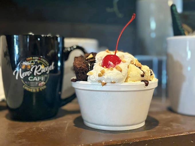 The brownie sundae situation is exactly what your taste buds need after all that smoky, savory goodness.