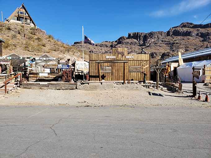 Gift shops overflow with Route 66 memorabilia and desert-themed souvenirs that actually mean something beyond "I was here."