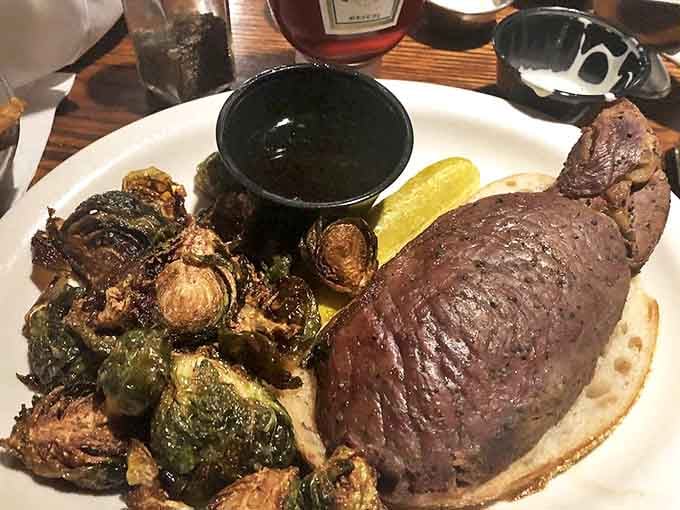 Open-faced and open-hearted, this prime rib sandwich proves that sometimes the best things in life don't need a top.