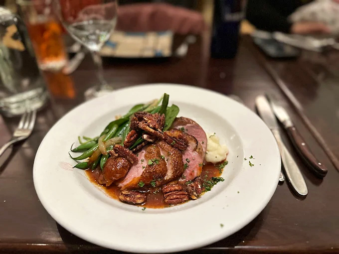 Pecan-crusted duck with green beans that proves Vermont can do sophisticated Southern fusion. Those pecans didn't sacrifice themselves in vain.