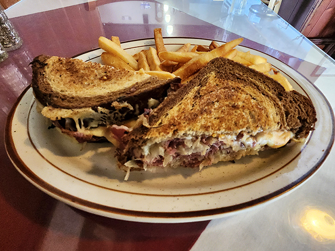 The Reuben &ndash; a sandwich that proves Bernie's lunch game is as strong as its breakfast offerings, with sauerkraut that adds just the right tang.