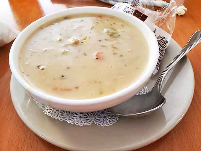 Creamy comfort in a bowl that makes you wonder why anyone would ever open a can when this level of soup perfection exists.