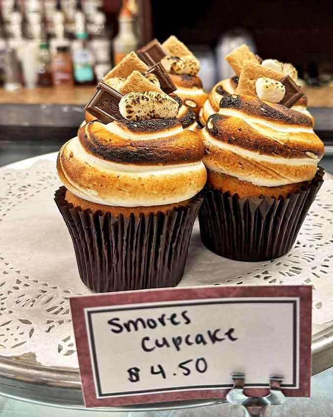 Smores cupcake: All the joy of camping without the sleeping bags or mosquitoes &ndash; complete with perfectly torched marshmallow peaks worthy of a mountaineer.