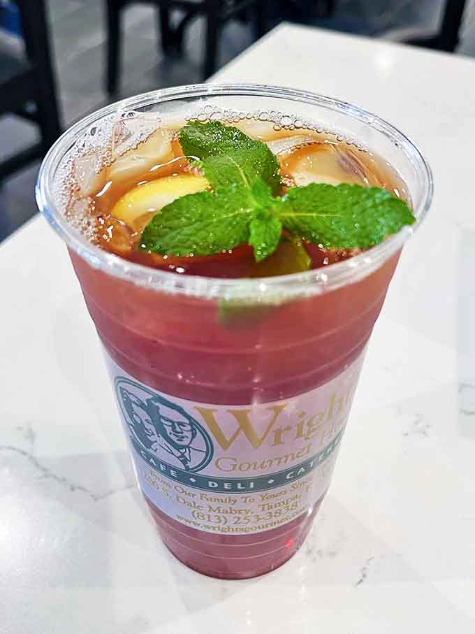 Sweet tea garnished with mint&mdash;the unofficial beverage of the South, served properly chilled and properly sweet.