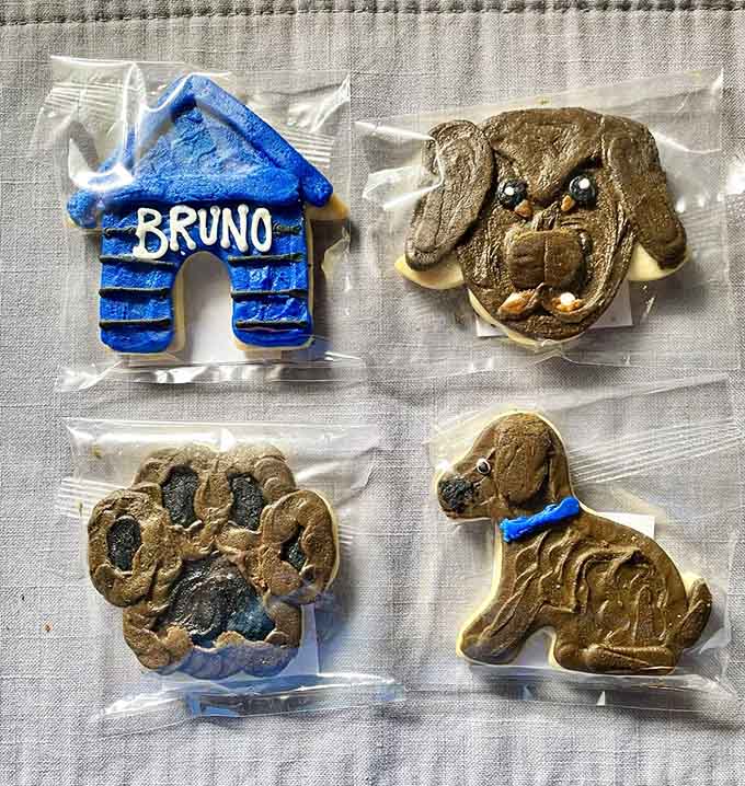 Custom cookies bring personality to every celebration, with adorable dog designs that capture the spirit of beloved pets perfectly.