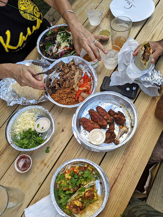 A feast for both eyes and stomach &ndash; this spread of tacos, rice, beans and fajitas could make even the most stoic Vermonter weep with joy.