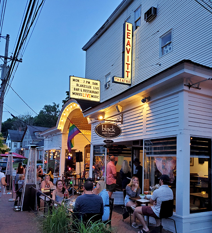 This vintage marquee has been lighting up Ogunquit nights since silent films, now serving cocktails alongside classic cinema.