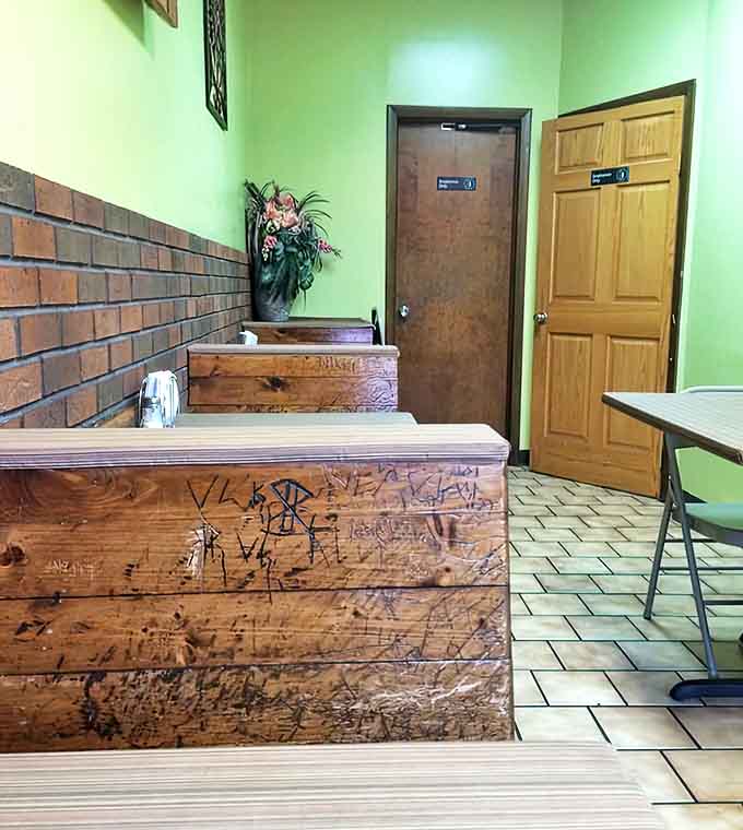 The counter seating creates an intimate dining experience where you can watch your breakfast come to life on the sizzling grill.