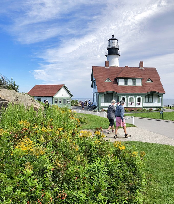 Even on overcast days, Portland Head Light draws visitors like moths to a flame &ndash; or more appropriately, like sailors to a beacon.
