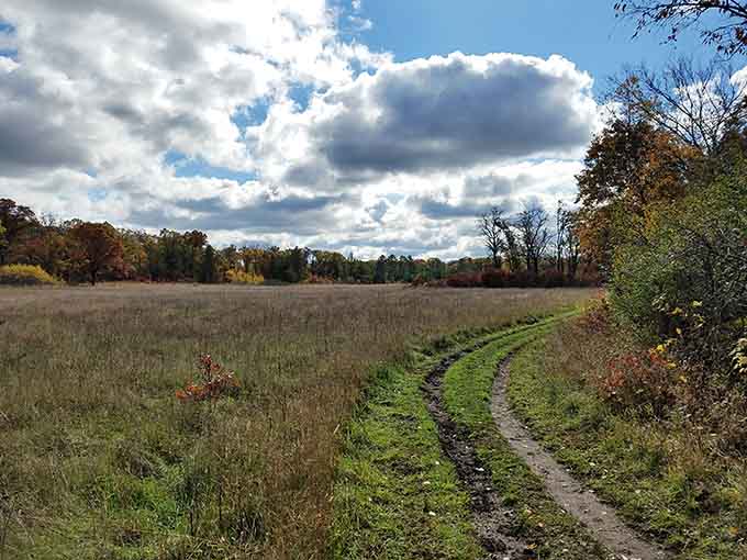 Dirt paths through prairies that look like they belong in a landscape painting, not real life.