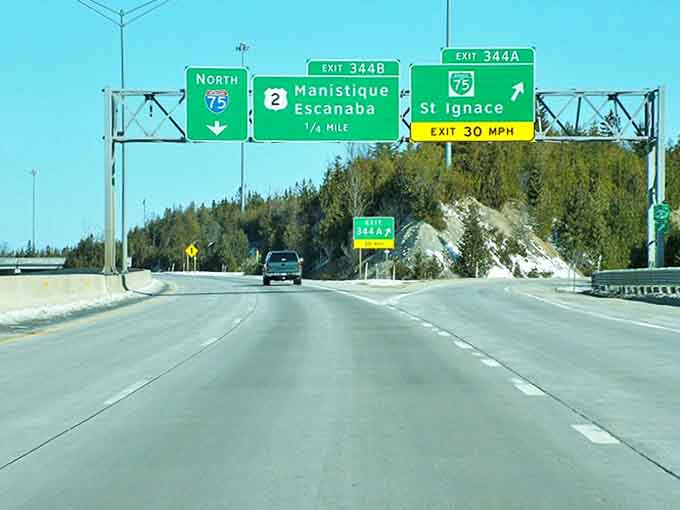 The eastern gateway to US-2's wonders, where the journey begins and Lake Michigan stretches out like a blue welcome mat.