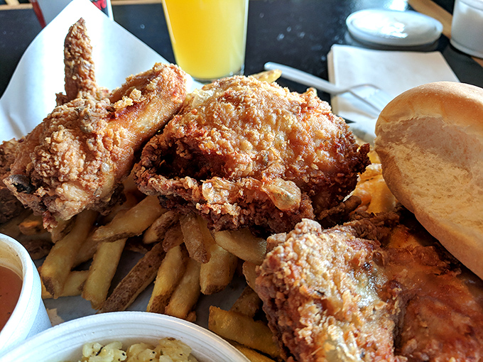 Fried chicken with a crust so perfectly seasoned and crispy, it makes that satisfying crackle sound that's music to a food lover's ears.