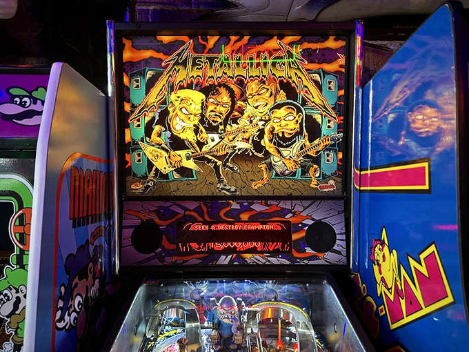 The Metallica pinball machine lets you rock out with James and the boys while testing your flipper skills &ndash; headbanging optional but encouraged.