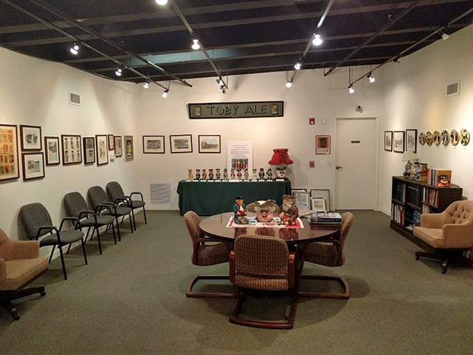 Each colorful jug features different characters and expressions, demonstrating remarkable craftsmanship and artistic detail.