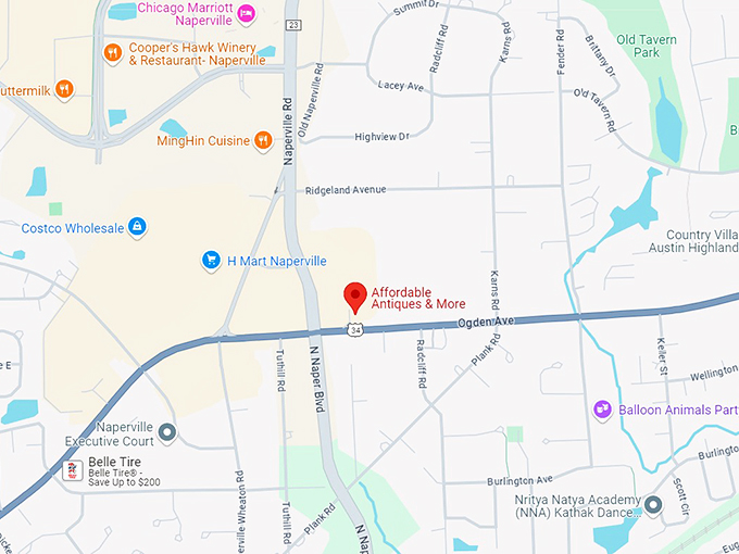 affordable antiques & more 10 map