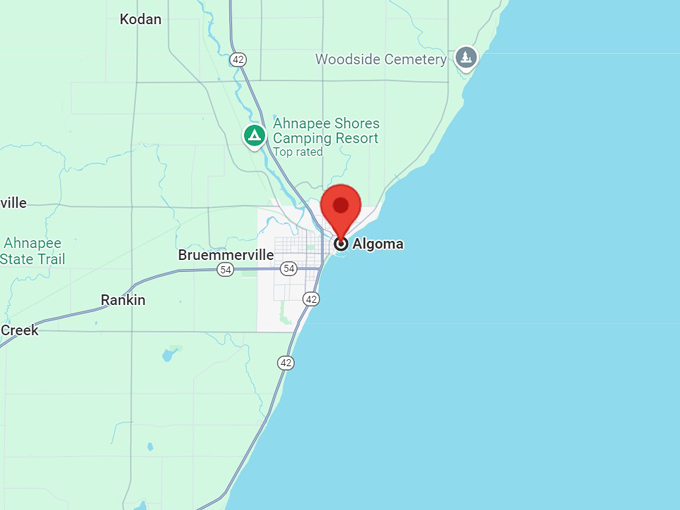 algoma, wisconsin 10 map