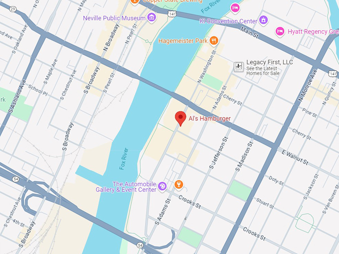 al's hamburgers 10 map