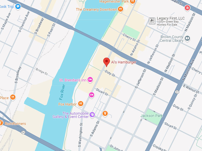 al's hamburgers 10 map