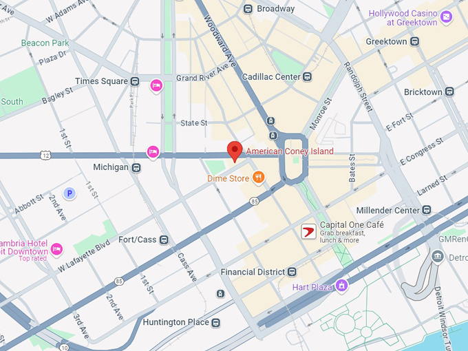 american coney island 10 map