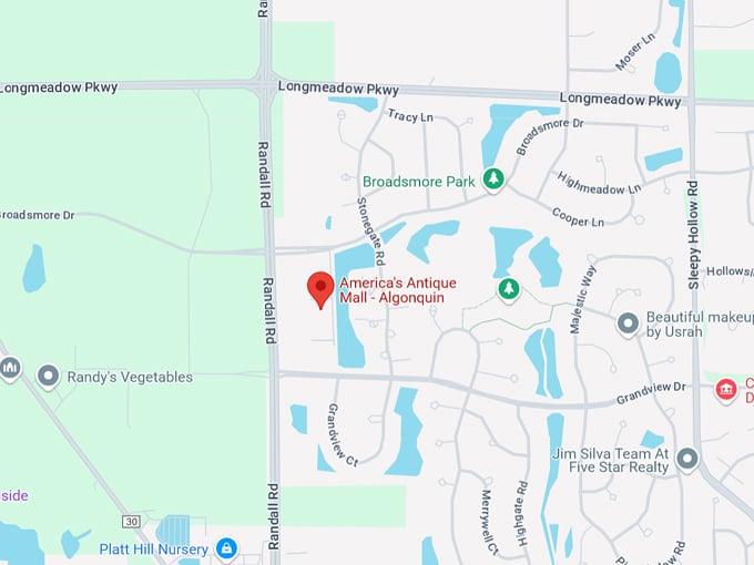 america's antique mall algonquin 10 map