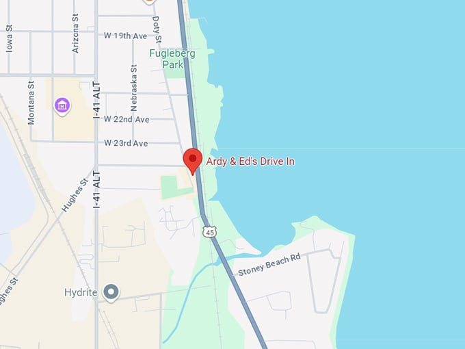 ardy & ed's drive in 10 map