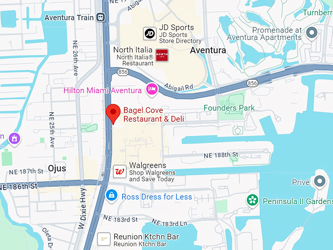 bagel cove restaurant & deli map