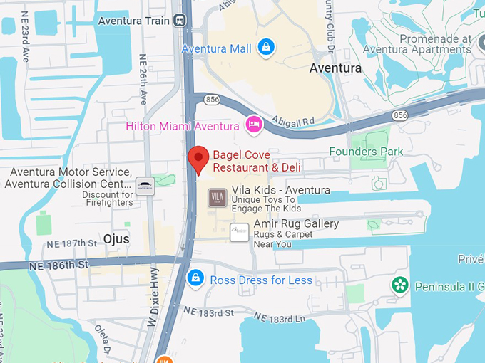 bagel cove restaurant & deli 10 map