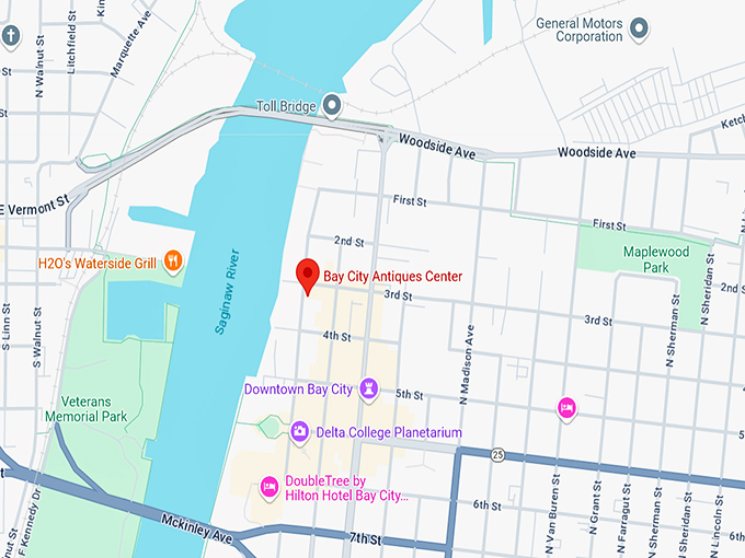 bay city antiques center 10 map