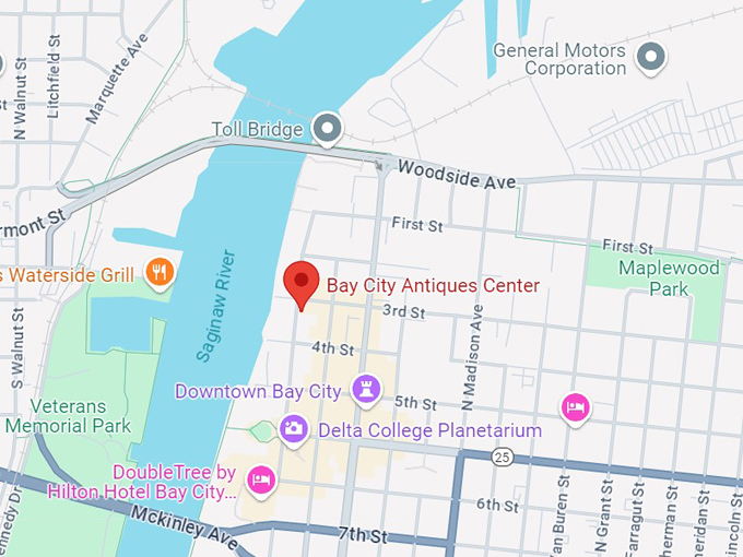 bay city antiques center 10 map